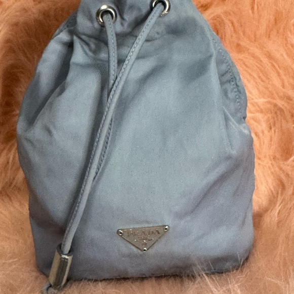 Prada | Bags | Prada Gray Drawstring Bag | Poshmark